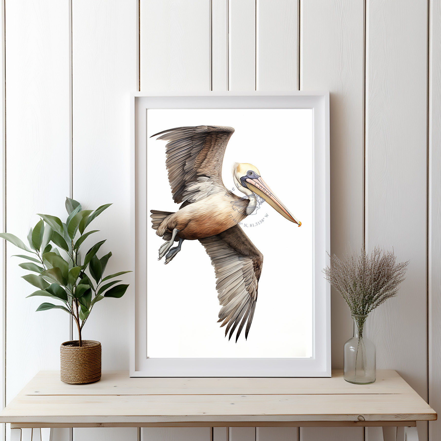Set of 2 Pelican Prints, Digital Download, Over 15 Sizes, Coastal Wall ...