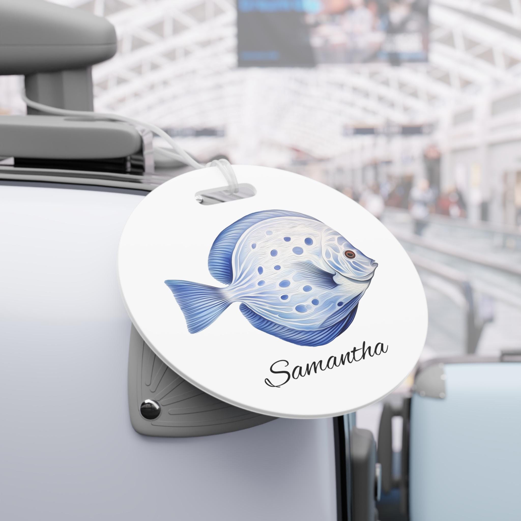 Personalized Fish Luggage Tags, Travel Bag Tag, Overnight Bag, Sports ...