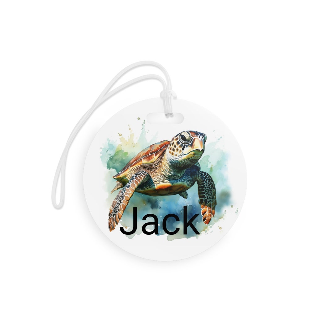 Personalized Luggage Tag Sea Turtle-luggage Tags Kids Bag - Etsy