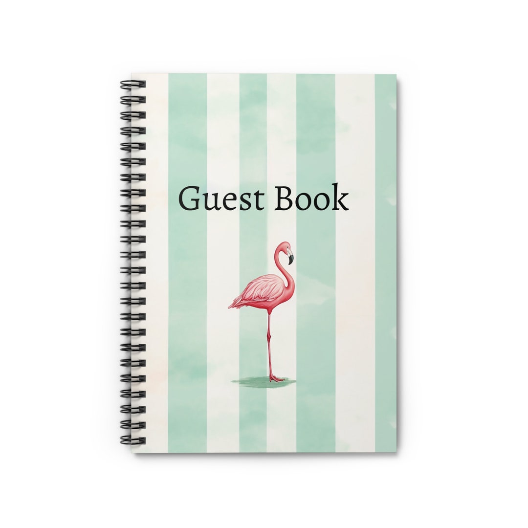 Personalized Notebook Flaming Print Art Guest Book, Gift for Home ...