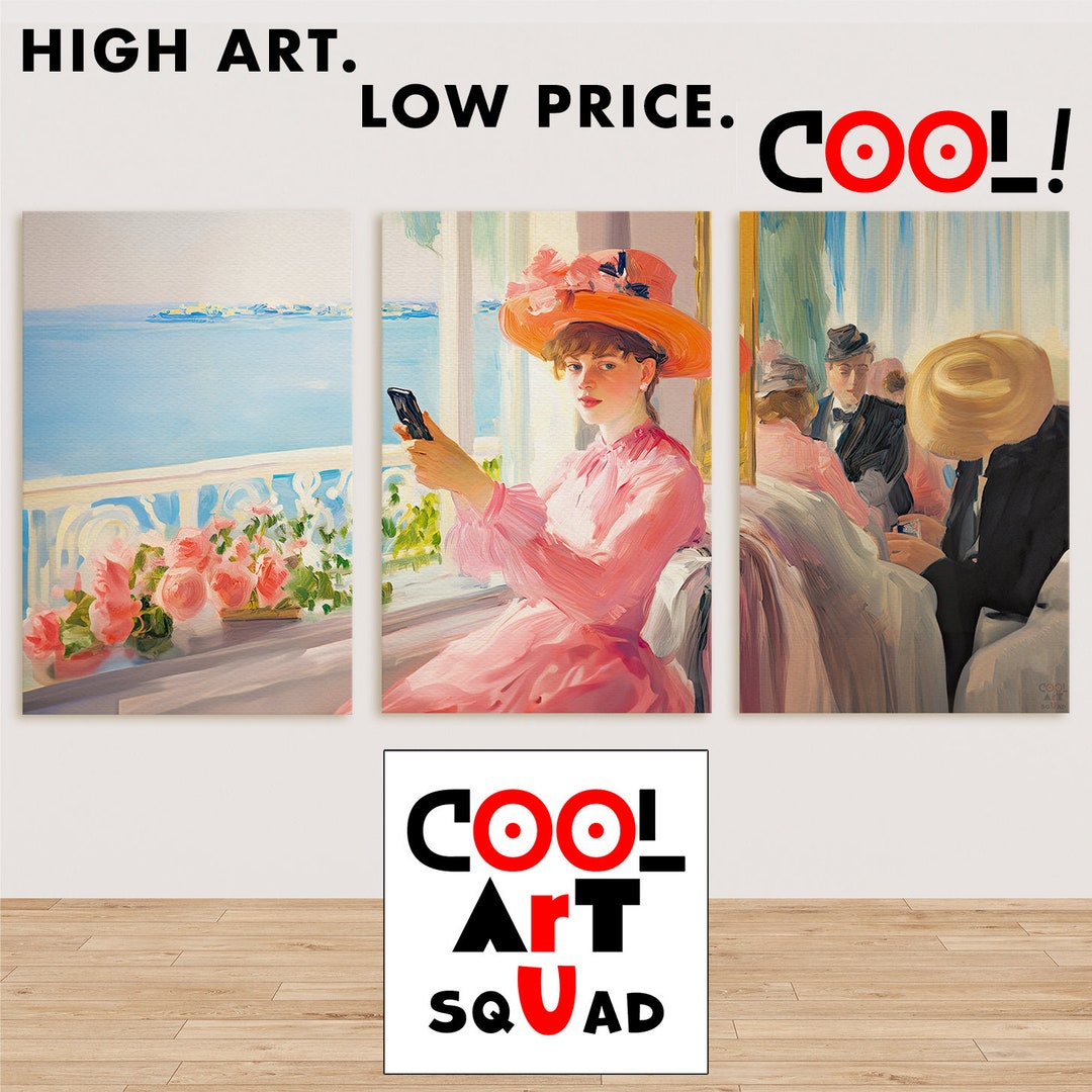 Portrait Art Home Decor Wall Art Set of 3 Panel Triptych, new but Old ...