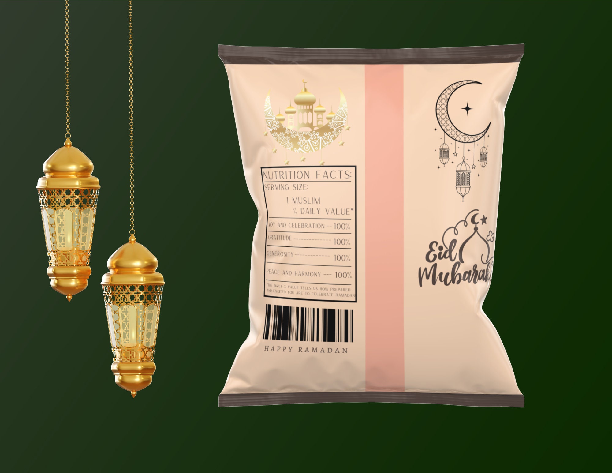 Eid Mubarak Chip Bag End of Ramadan Feast - Etsy