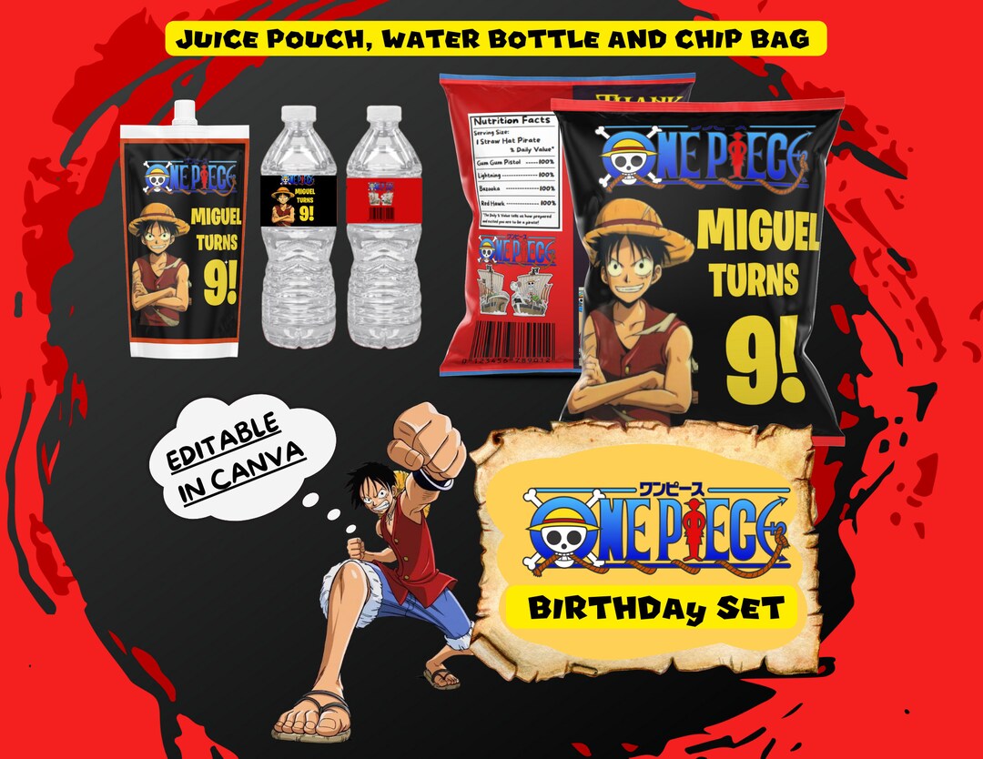 Anime Luffy Birthday Set 1piece Party Set - Etsy