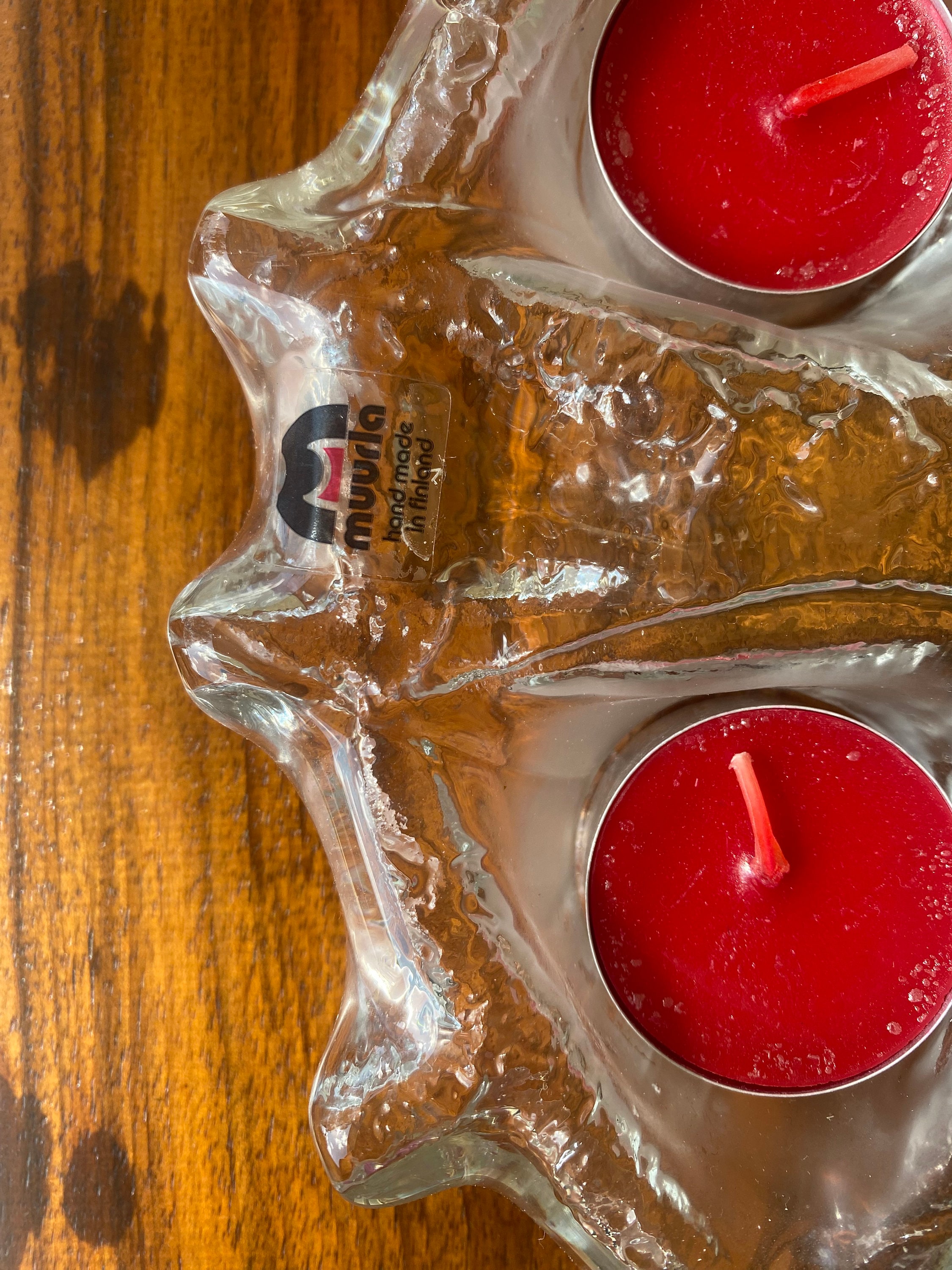 Vintage Muurla Glass Tealight Holder, Handmade in Finland, Designed by ...