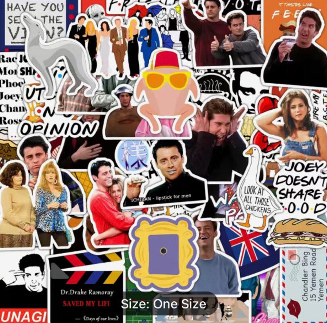 Friends Stickers Friends Tv Show Stickers 50 Stickers - Etsy