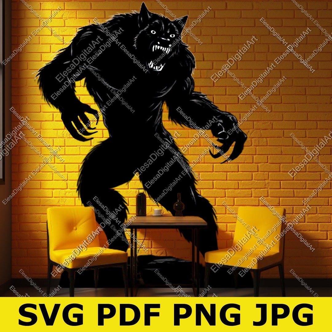 Werewolf SVG, Mystical, SVG, Monster, Lycan, Print Cut File, Clipart ...
