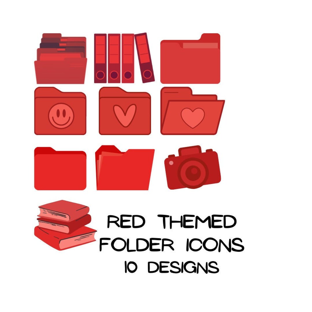 Redthemed Variety - Desktop Folder Icons! - Etsy