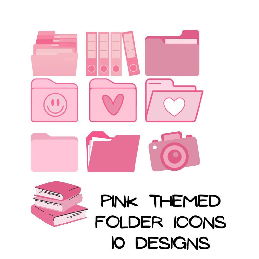 Pink Themed Variety - Desktop Folder Icons! - Etsy