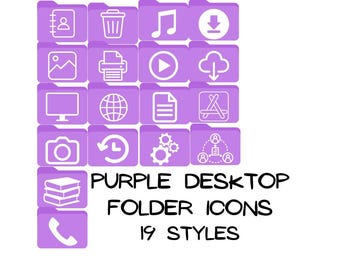 Purple Themed Variety - Desktop Folder Icons! - Etsy