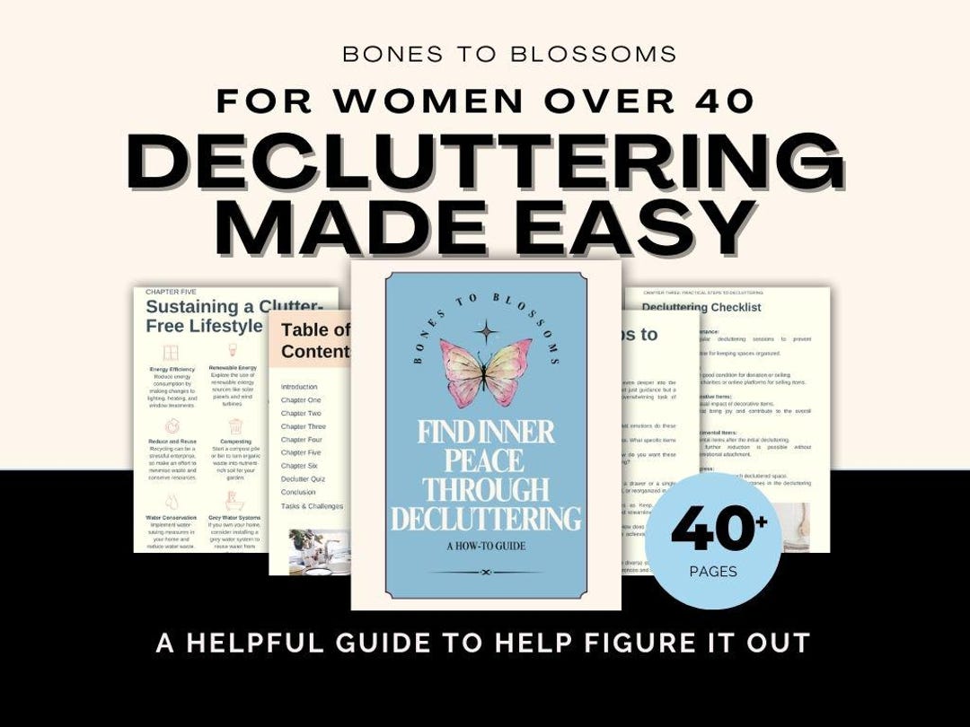 Decluttering Workbook for Women | Mindful Home Organization Guide | Printable PDF | Self-care ...