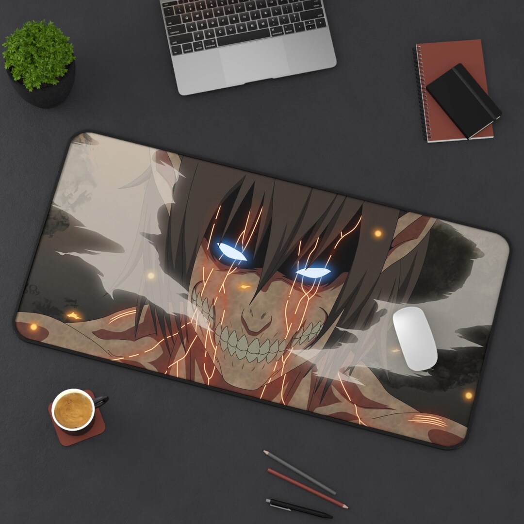 Anime XL Gaming Mousepad, Eren Yeager Attack on Titan Desk Mat, Geek ...