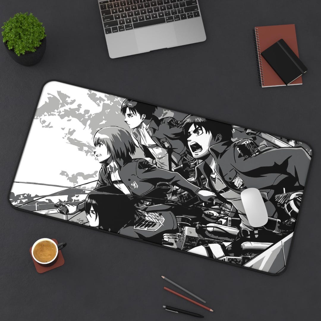 Attack on Titan XL Anime Gaming Mousepad Scout Regiment Eren Yeager ...