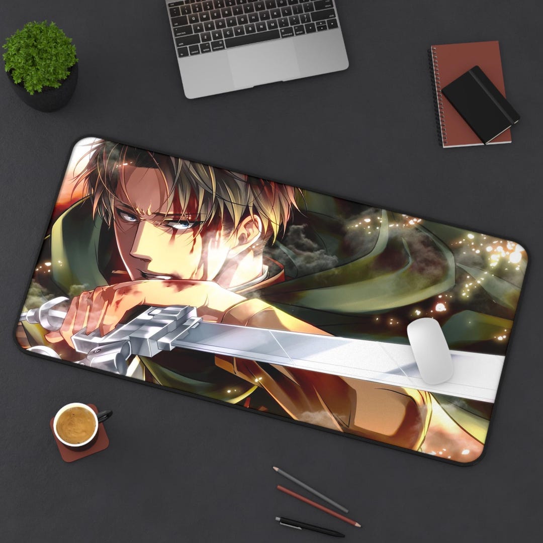 Attack on Titan Levi Ackermann Desk Mat, Attack on Titan Gaming ...