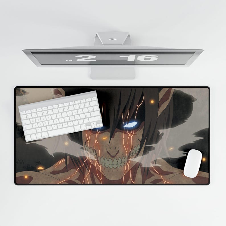 Anime XL Gaming Mousepad, Eren Yeager Attack on Titan Desk Mat, Geek ...