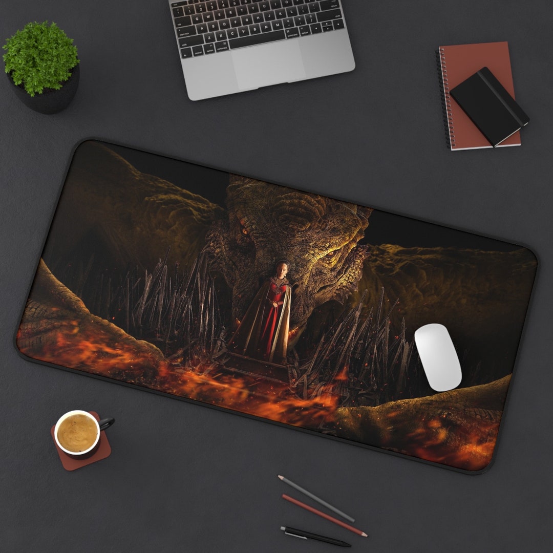 House of the Dragon Gaming Desk Mat, HOTD Rhynera Targaryen Mousepad ...