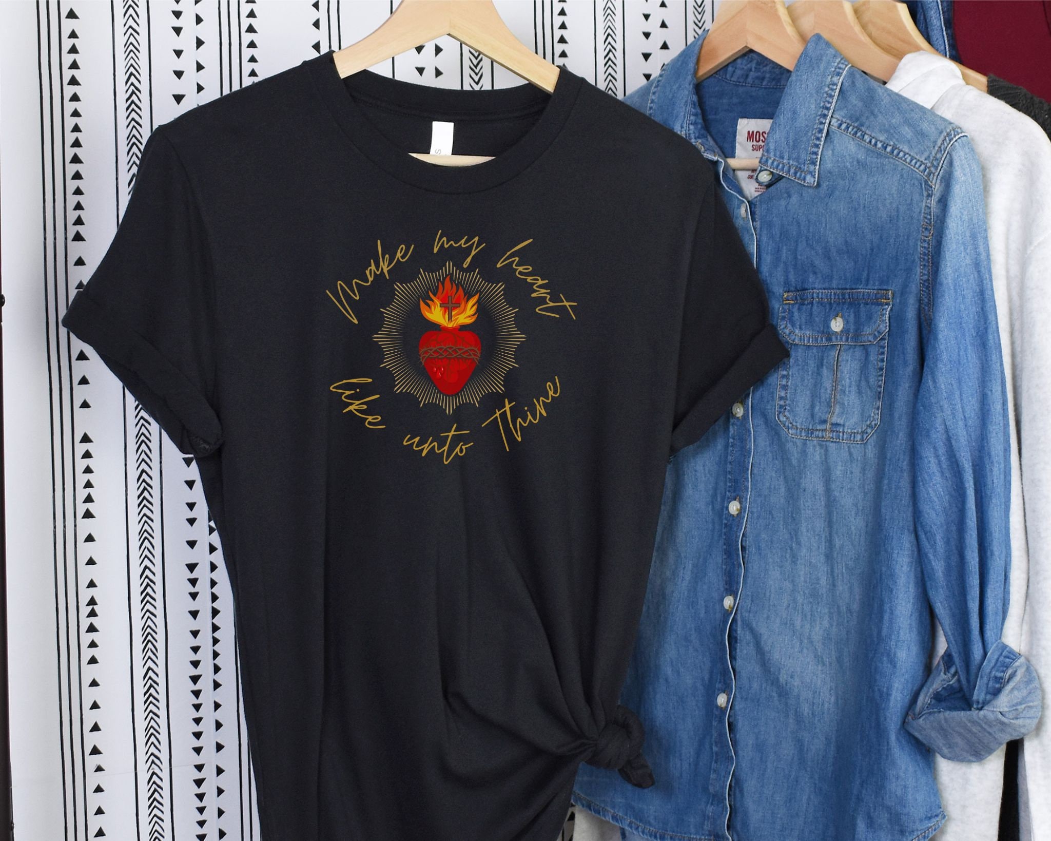 Sacred Heart Shirt Catholic Shirt Catholic Devotion - Etsy
