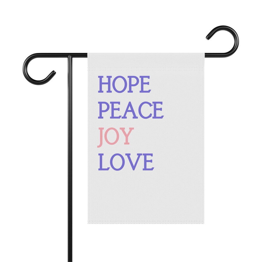 Advent Garden Banner, Hope, Peace, Joy, Love Garden Flag, Christian ...