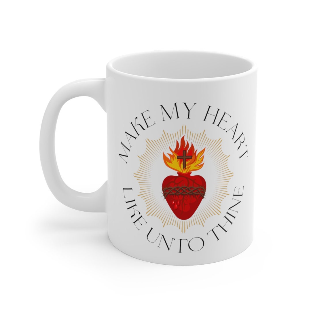 Sacred Heart of Jesus Mug, Catholic Mug, Gift for Priests, Gift for ...