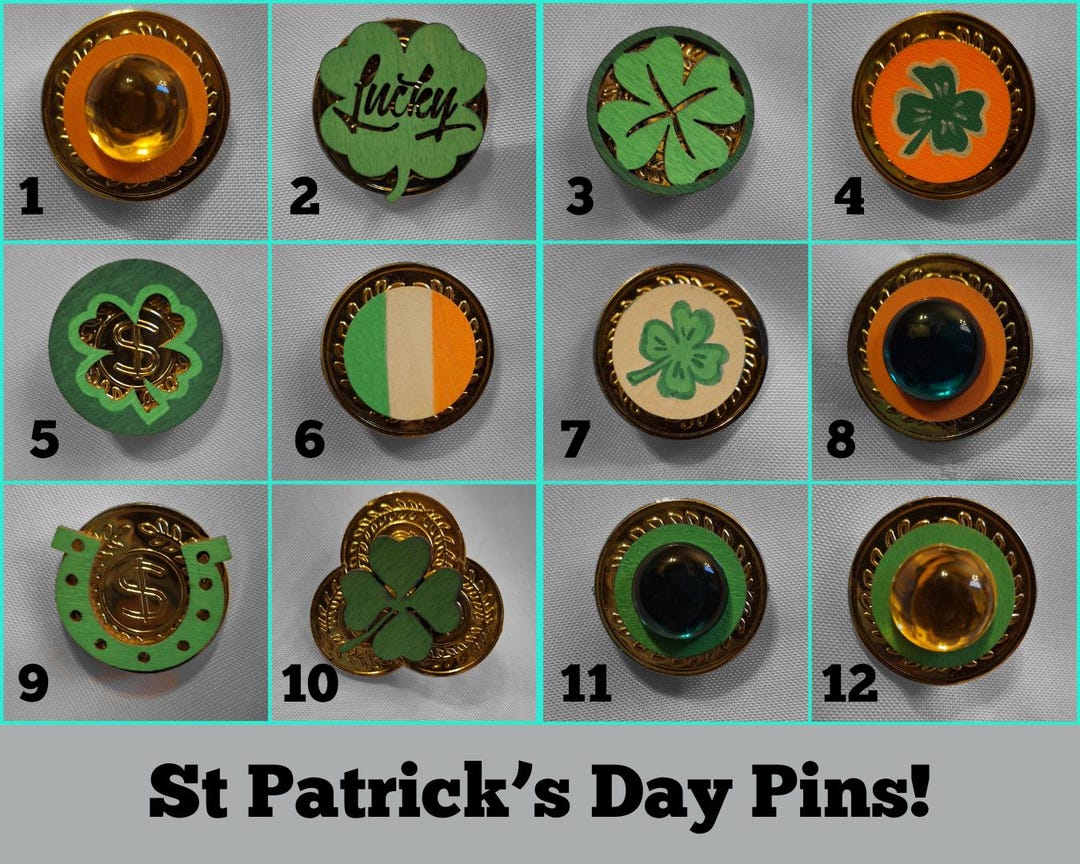 St. Patrick's Day Pins! - Lapel Pin - Jacket Pin - Pieces of Flare - Etsy