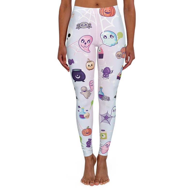 Kawaii Halloween Candycore Spandex Leggings Pastel Pink and Blue ...