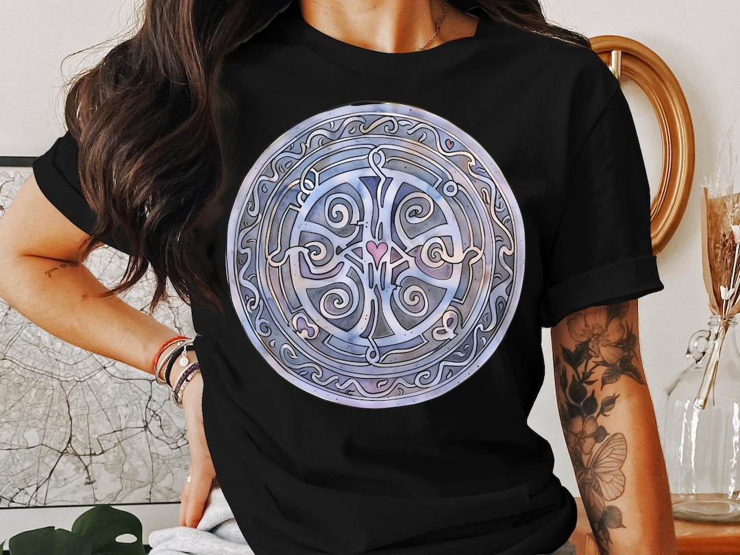 Gothic Zen Maze Heart T-shirt - Passion for Literary Arts - Watercolor ...