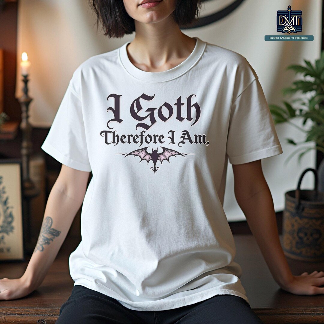 Gothic Style Vampire Goth Shirt - Dark Aesthetic Soft Goth Tee - Alt ...