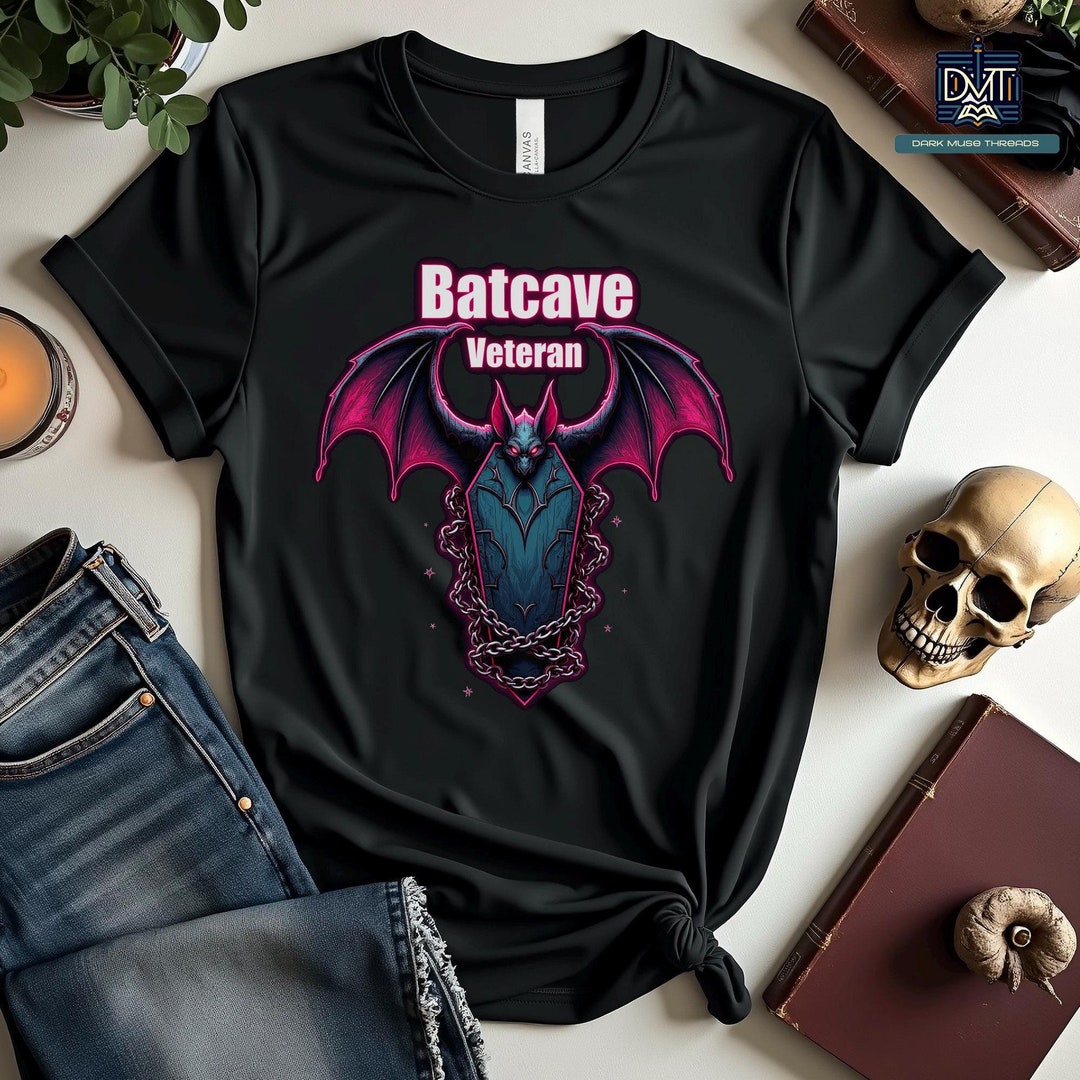 Batcave Veteran Vampire Goth Shirt Dark Aesthetic Cyberpunk Shirt Goth Style Alt Aesthetic Cyber ...