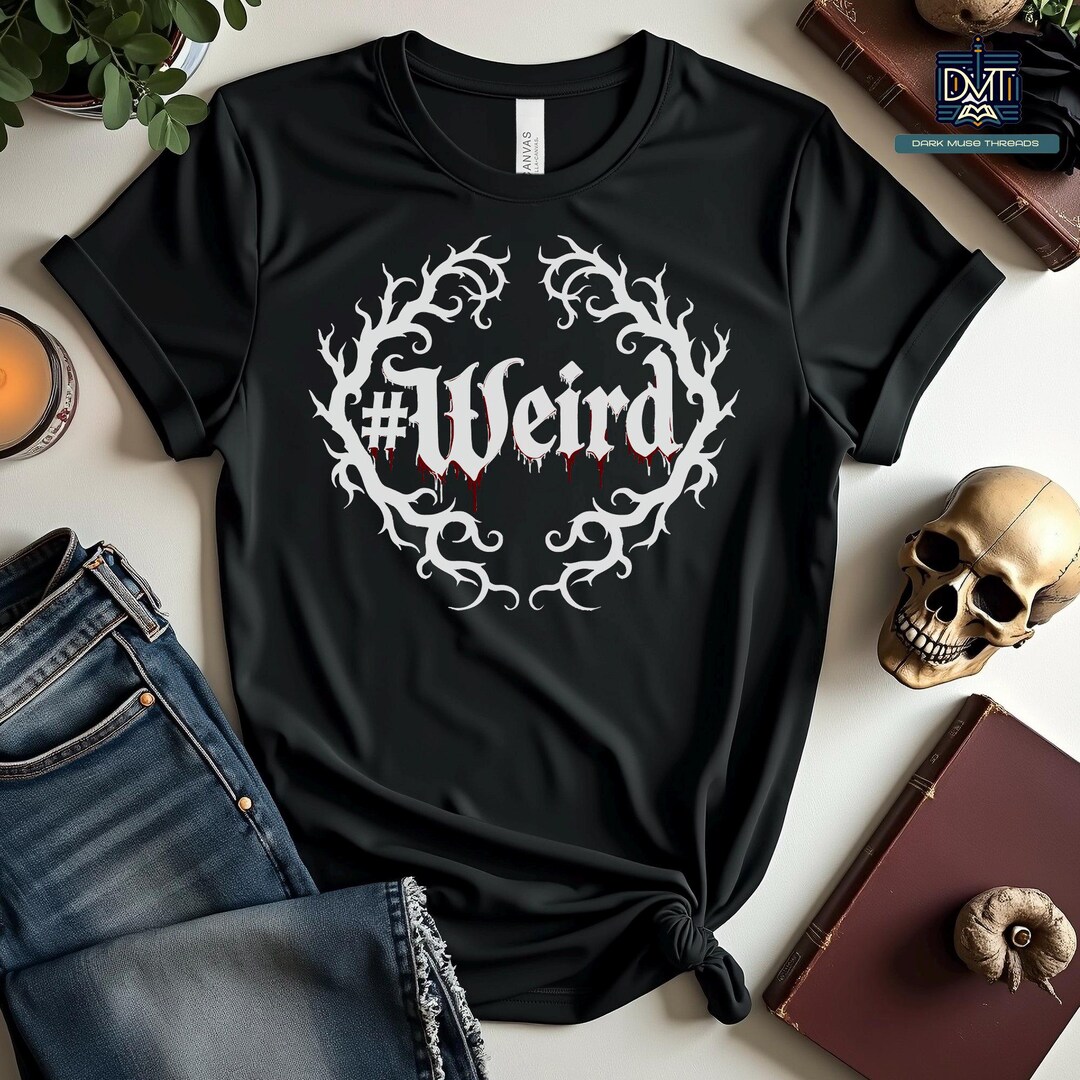 Weird Gothic Shirt - Dark Aesthetic Weirdcore Tee - Soft Goth Alt ...