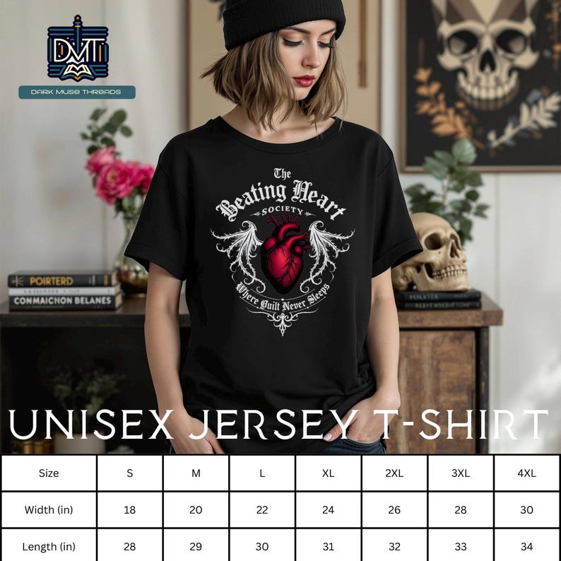 Tell-tale Heart Gothic T-shirt Dark Aesthetic Goth Shirt Dark Romance ...