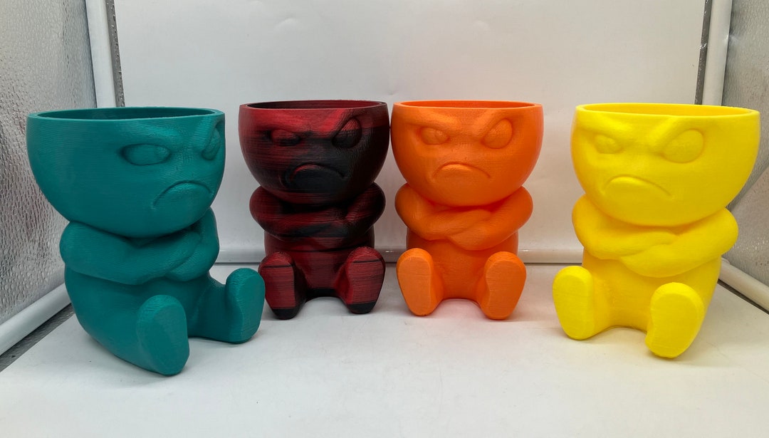 3D Printed Grumpy Planter VERY CUTE Custom Colors Available - Etsy