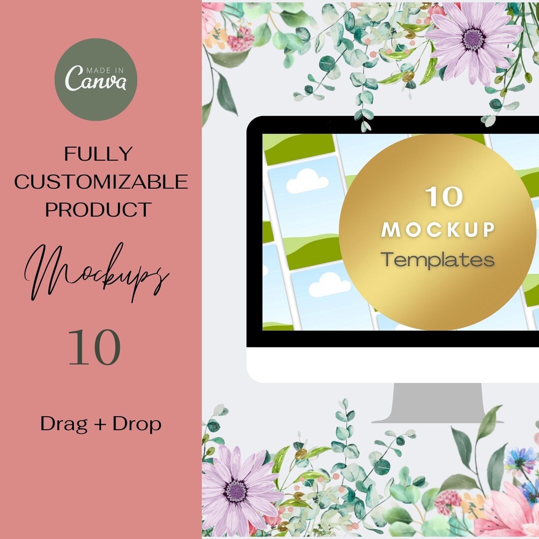 Product Mockup Template | Digital Product Bundle | Mockup Templates ...