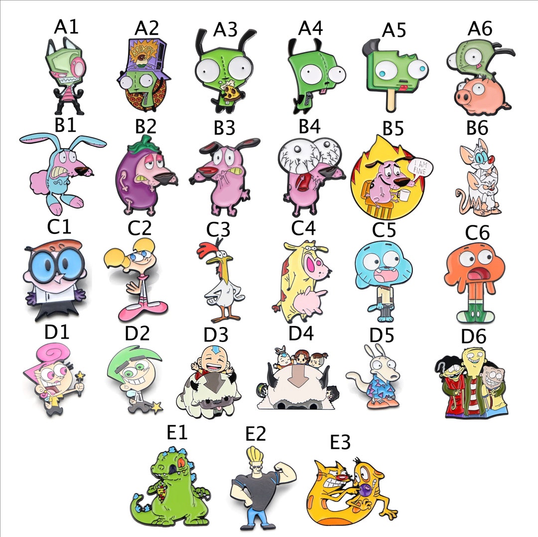 Cartoon Pins: Invader Zim, Courage the Cowardly Dog, Dexter's ...