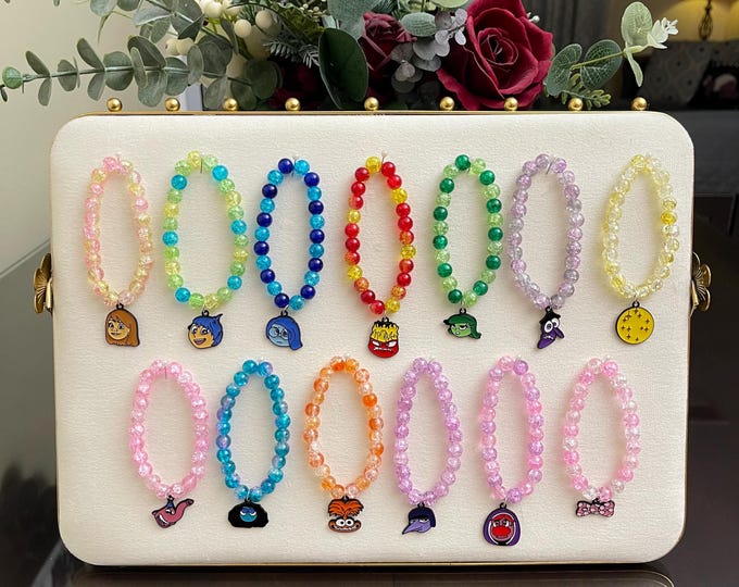 Inside Out 2 Emotions Beaded Necklace, Movie Inspired Jewelry, Joy ...