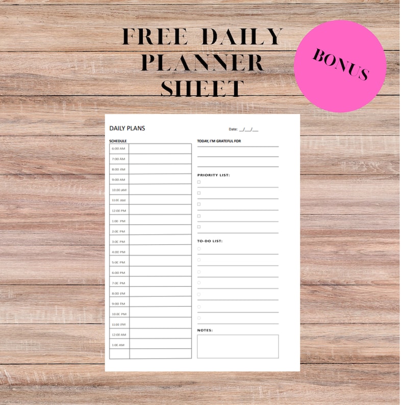 Monthly Planner Printable Dashboard for Happy Planner 81/2 X 11 Big ...