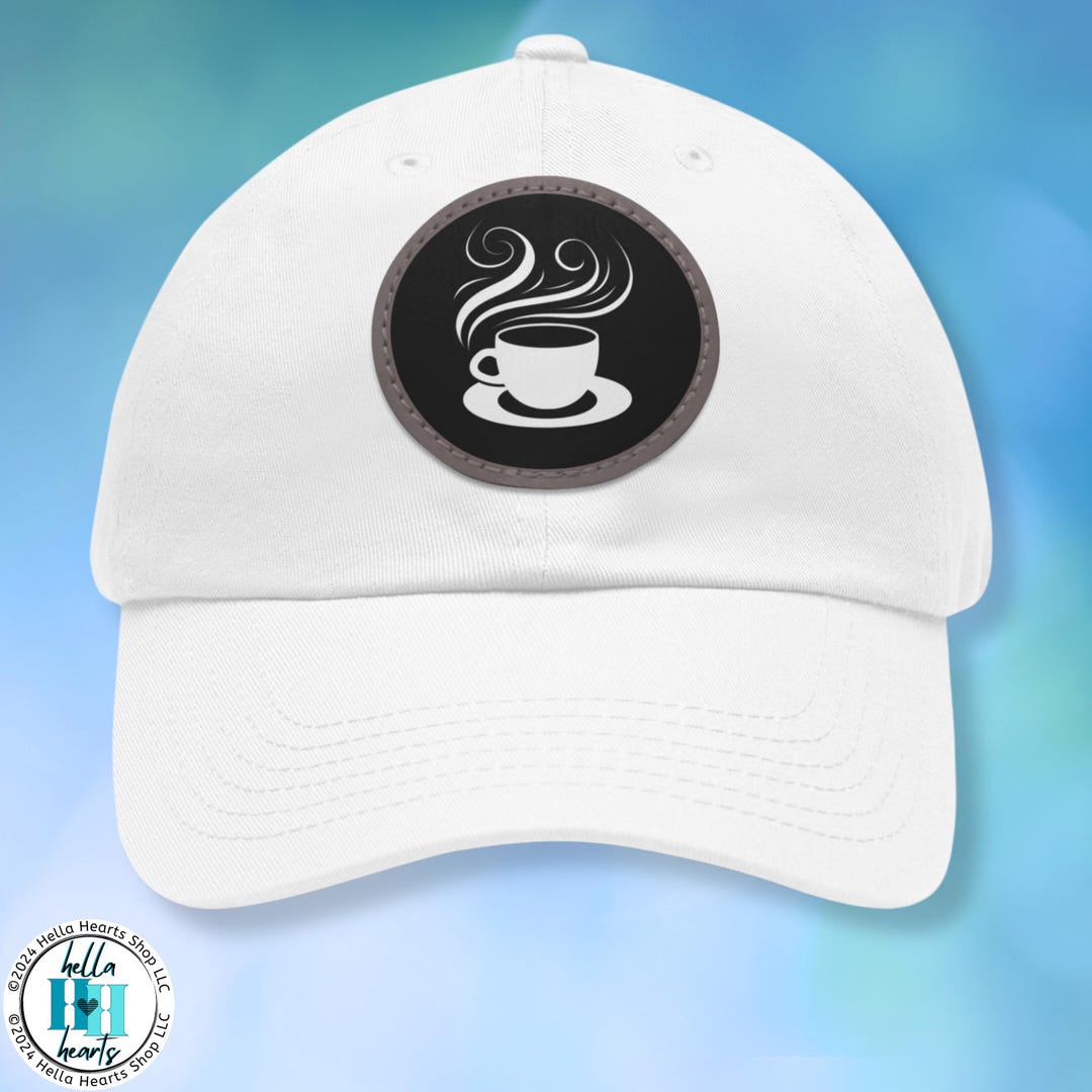 Coffee Cup Hat - for Coffee Lover - Retro Look Coffee Cup Dad Hat - 2D ...