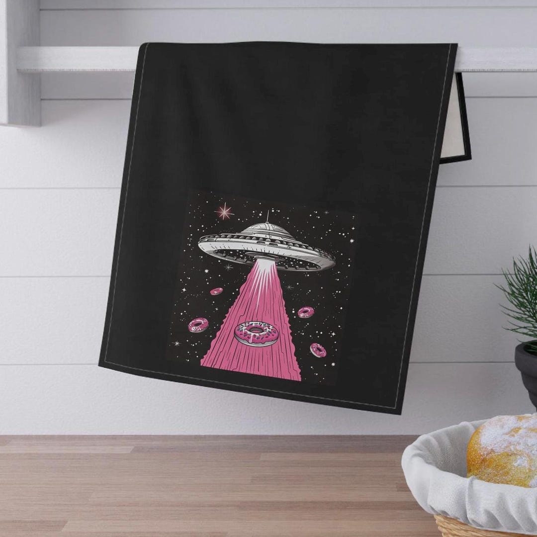 Aliens and Donuts Lover Tea Towel: Unique Decor - Etsy