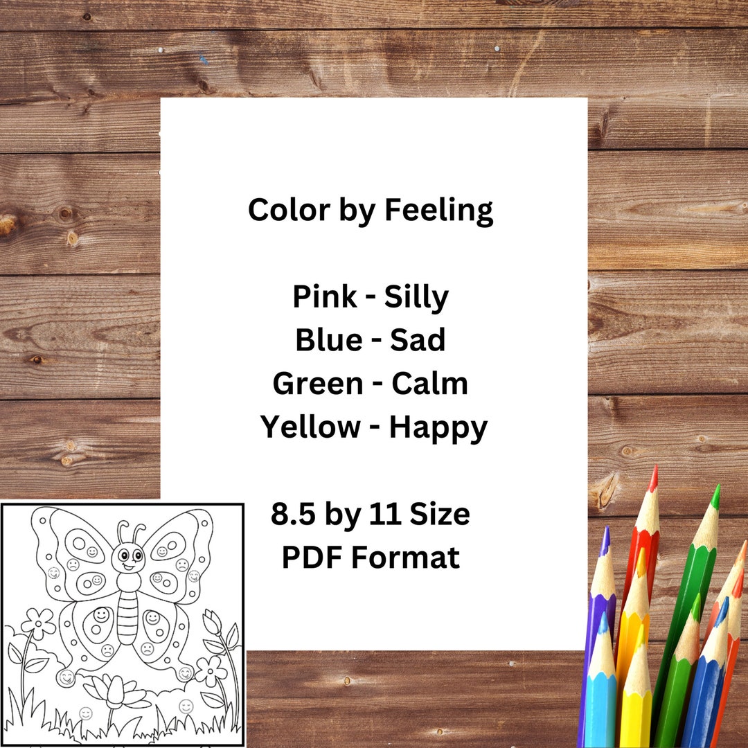 Color by Feeling Butterfly - Etsy
