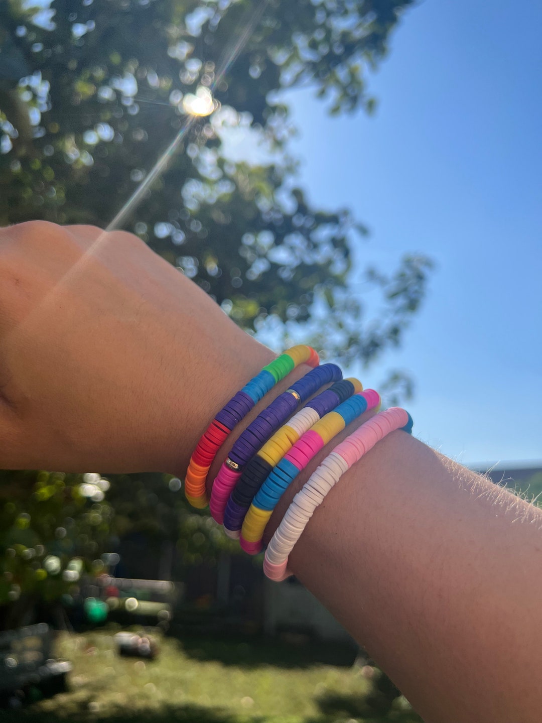 LGBTQ Clay Bead Bracelet - Etsy