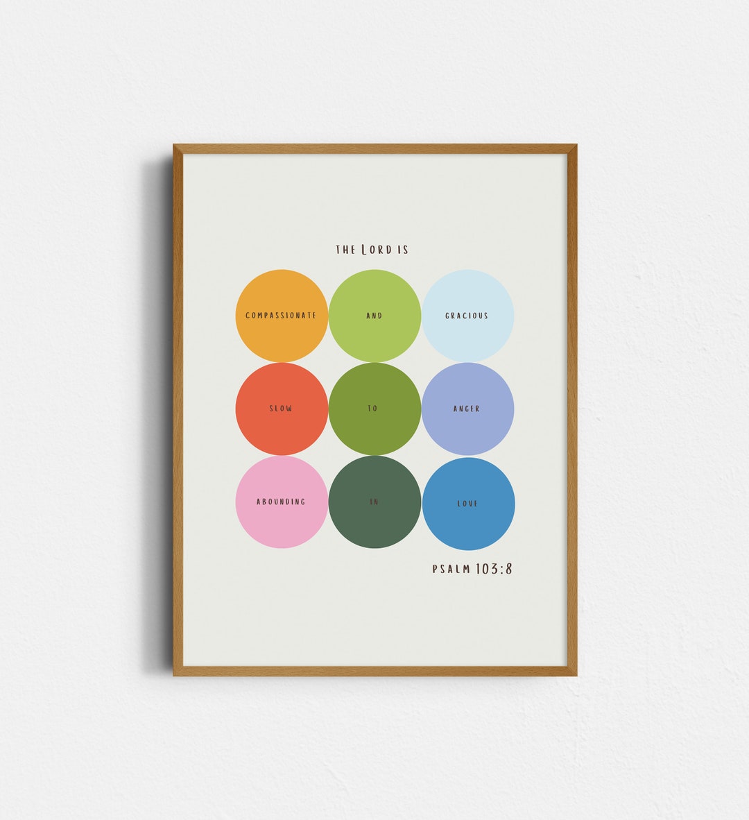 Bible Verse Colorful Digital Art Christian Wall Art Slow to Anger Lord ...