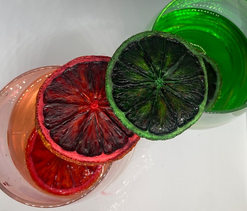 Edible Christmas Drink Garnish/decoration, Dehydrated Orange Garnish ...