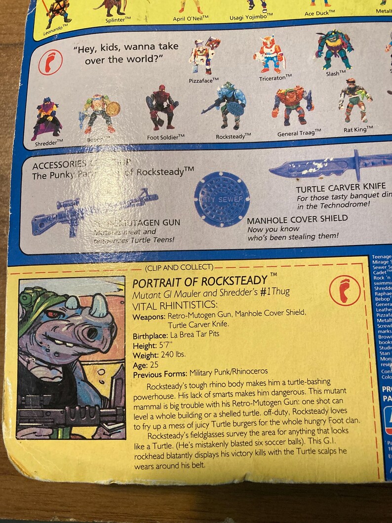 TMNT 1990 Rocksteady - Etsy