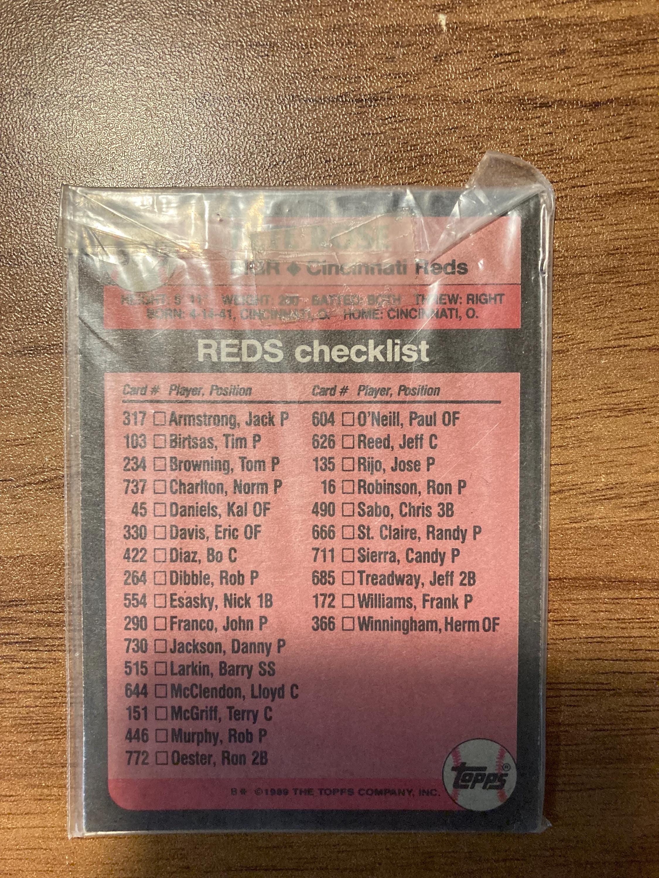 Vintage Pete Rose Card - Etsy