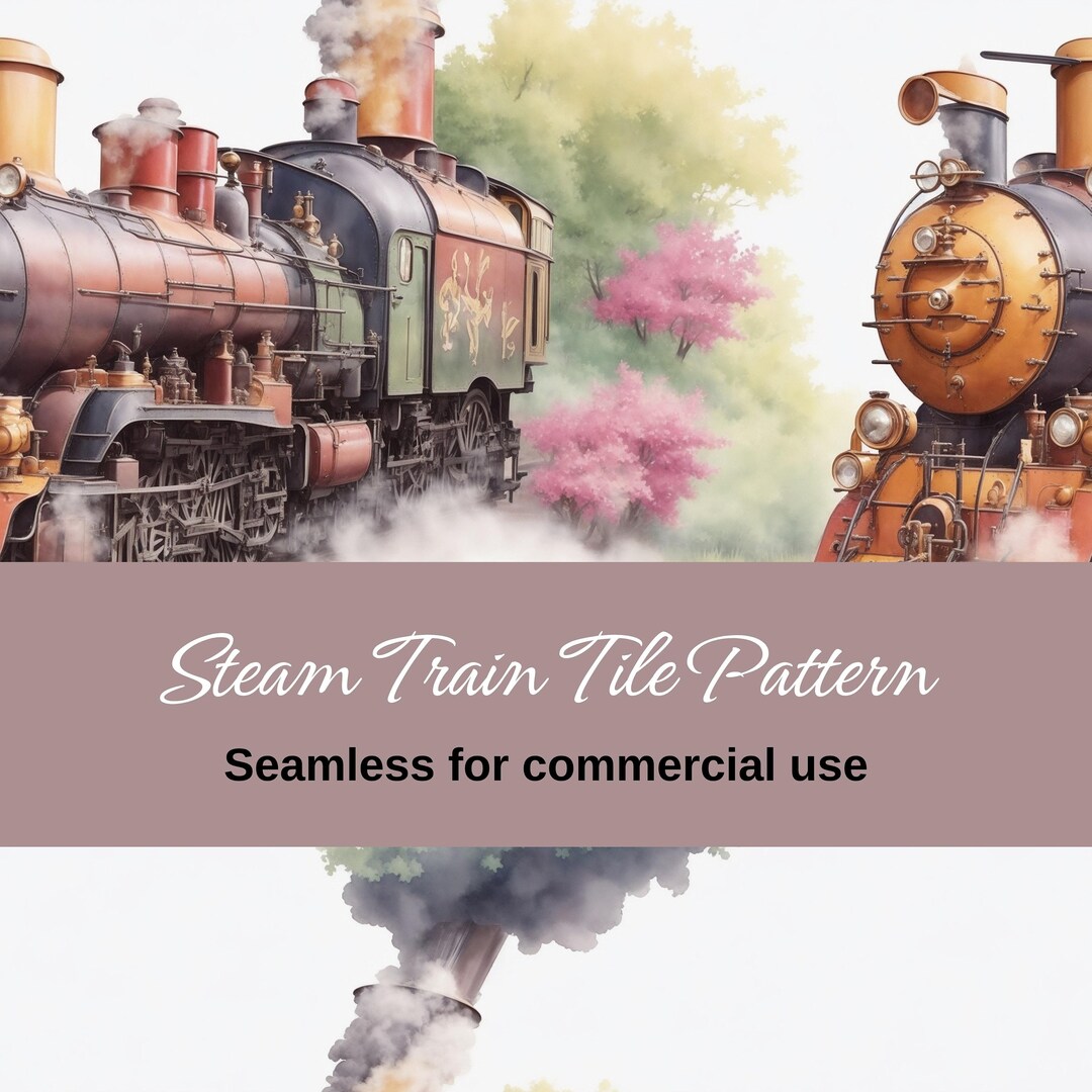 Steam Train Tile Pattern - Etsy