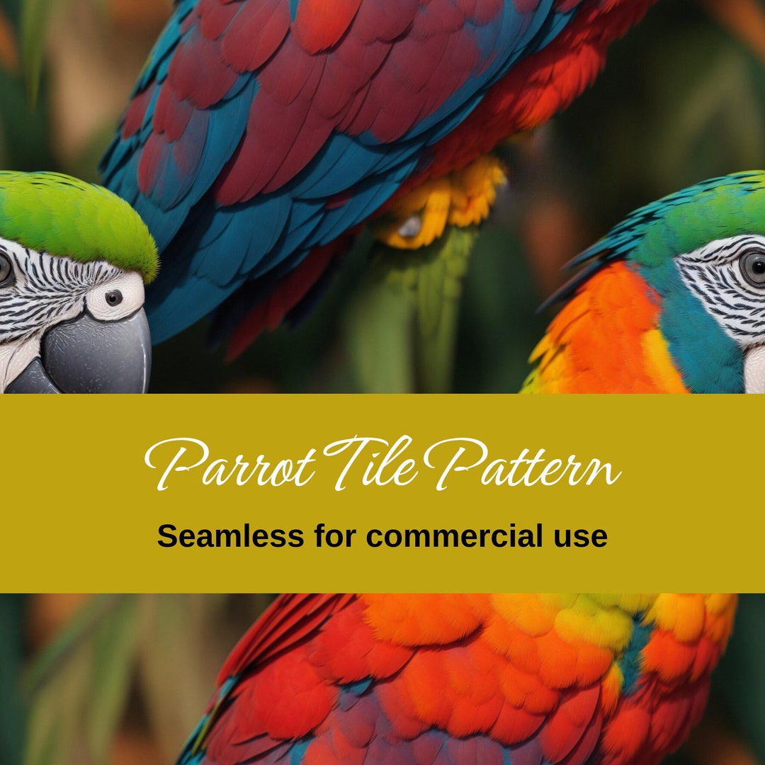 Ai Generated PARROT Bird SEAMLESS Tile Repeating PATTERN for Commercial ...