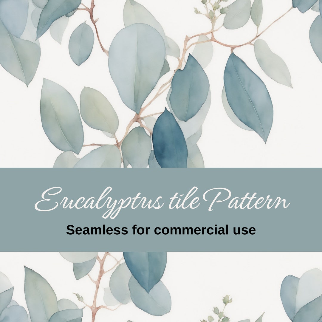 Eucalyptus Seamless Tile Pattern 0002 - Etsy