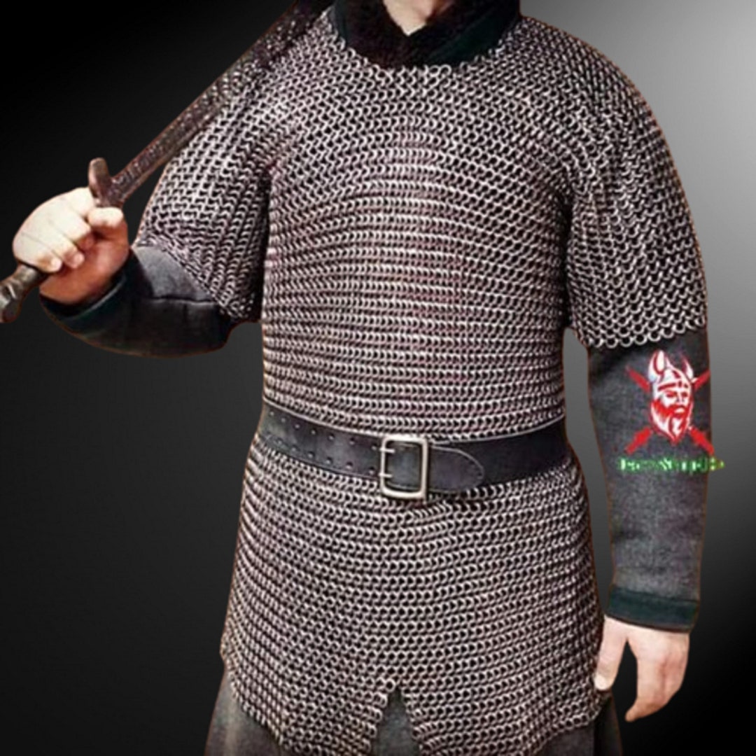 Chainmail Shirt 8 Mm Flat Riveted With Flat Washer Short Sleeves ...