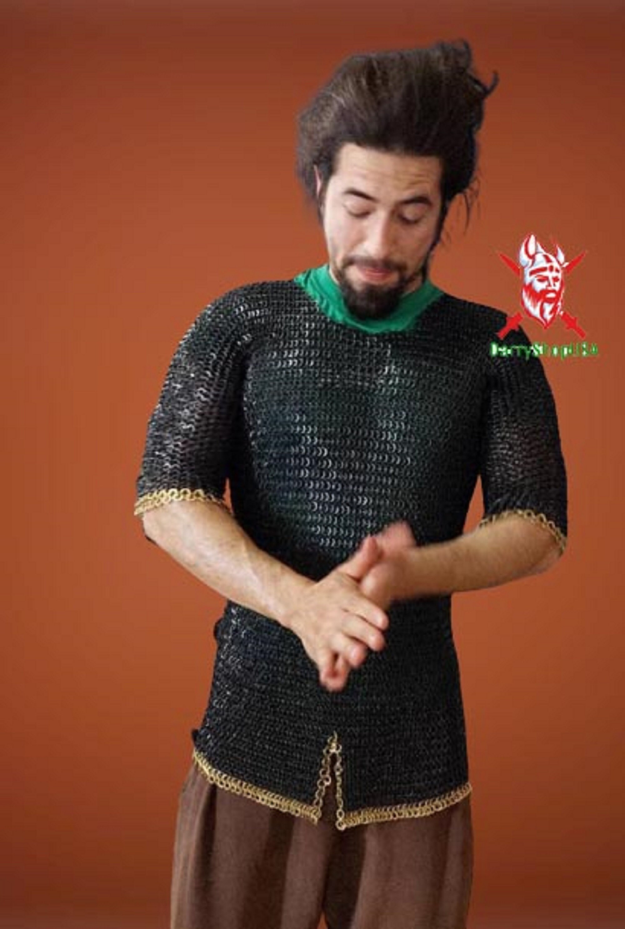Chainmail Shirt 8 Mm Flat Riveted With Flat Washer Short Sleeves ...
