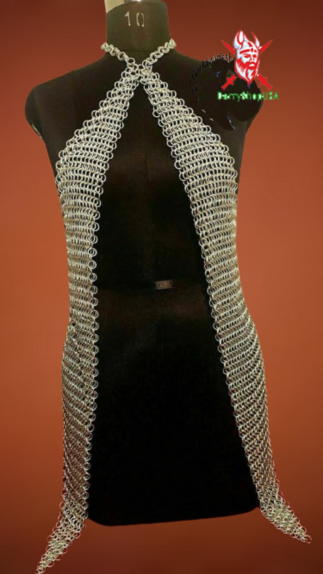 Aluminum 10 Mm Butted Chainmail Halter Girls Dance Wear Fancy Costume ...