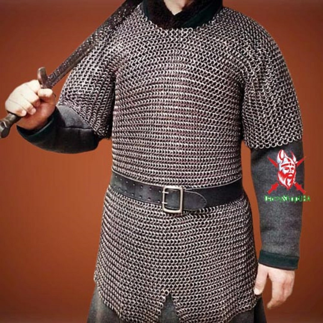 Chainmail Shirt 9mm Flat Riveted With Flat Washer Short Sleeves ...