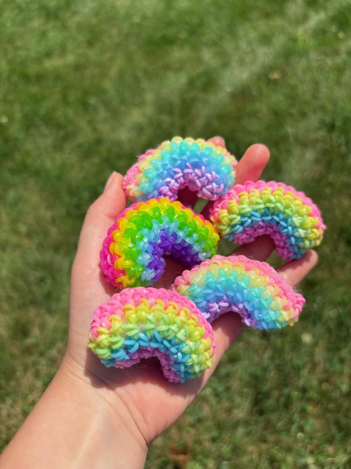 Loomigurumi Rainbow Pack of 3 With a Keychain - Etsy